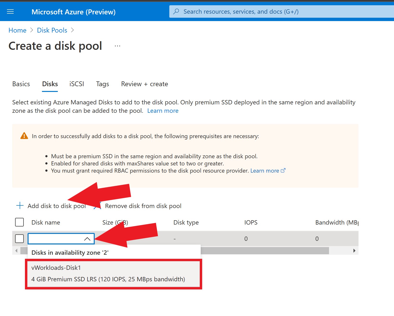 Deploy and Attach Azure Disk Pool to Azure VMware Solution Private ...