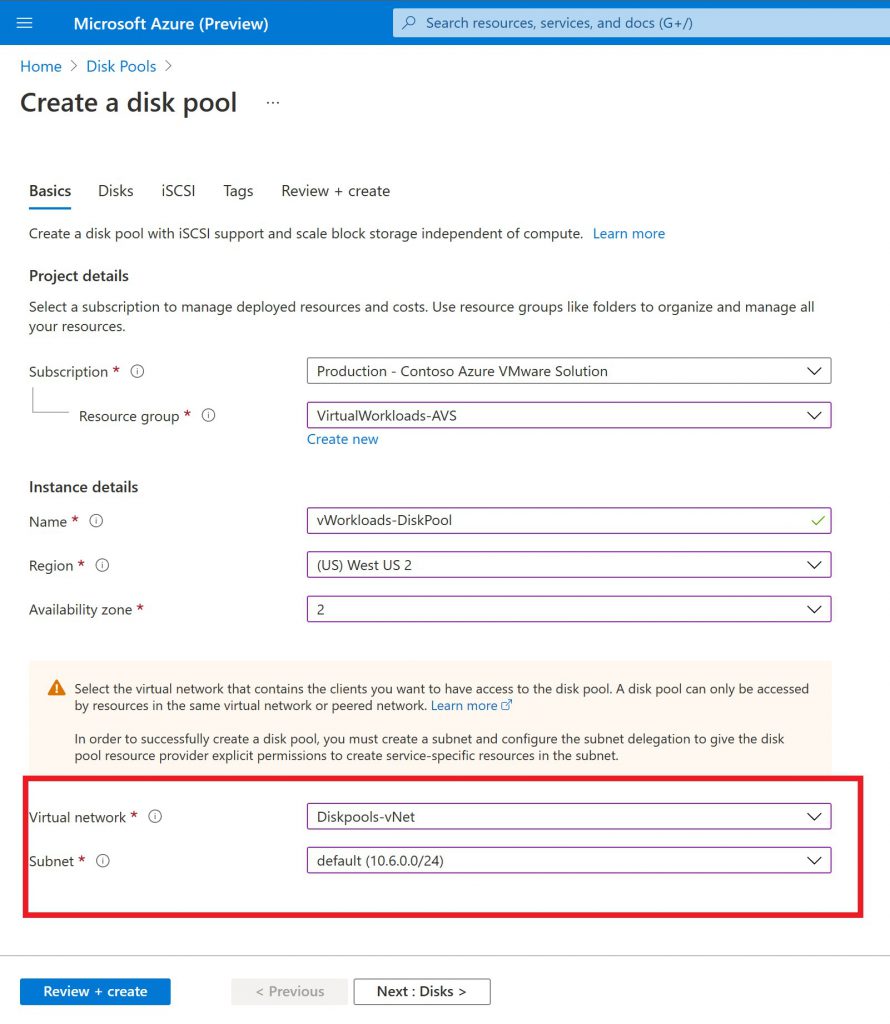 Deploy and Attach Azure Disk Pool to Azure VMware Solution Private ...